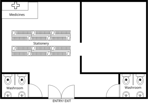 Library Floor Plan | Visual Paradigm User-Contributed Diagrams / Designs